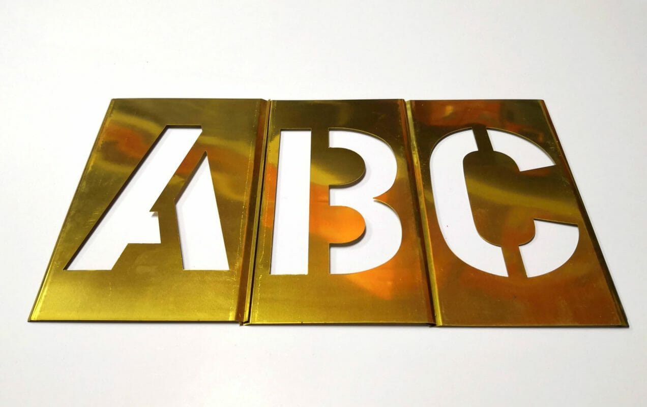 Germany Clip-On Interlocking 33 pc Brass Capital Stencil - Suntat Sdn Bhd